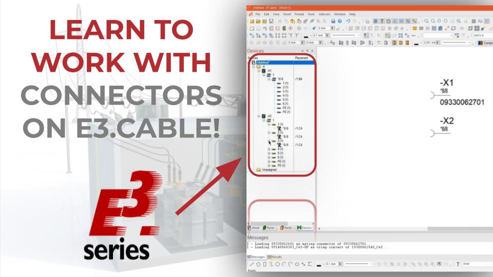 Connectors with Inserts in E3.cable